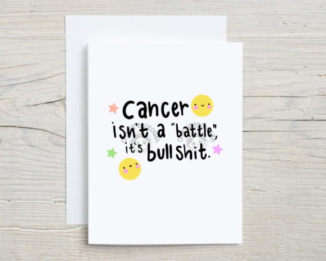 Funny Cancer Support Card - Battle BS - Cancer Encouragement - Cancer ...