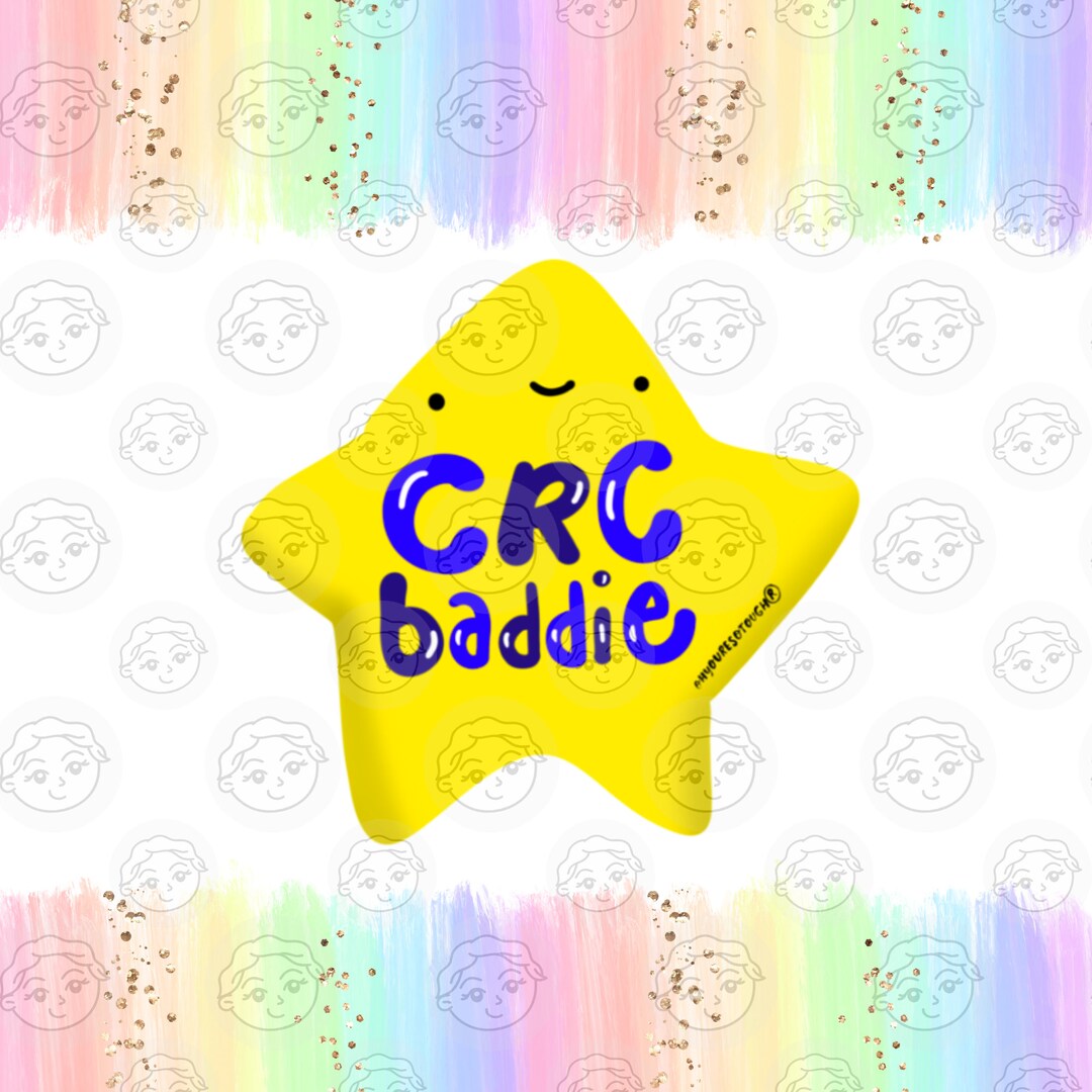 Colorectal Cancer Sticker Funny - CRC Baddie - Colorectal Cancer Gift ...