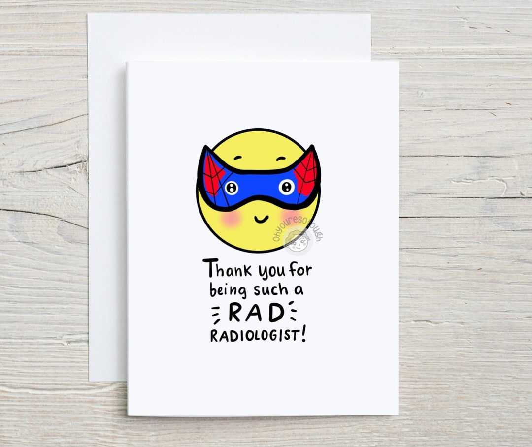 Radiologist Thank You Card Funny Doctor Thank You Card Doctor Card ...