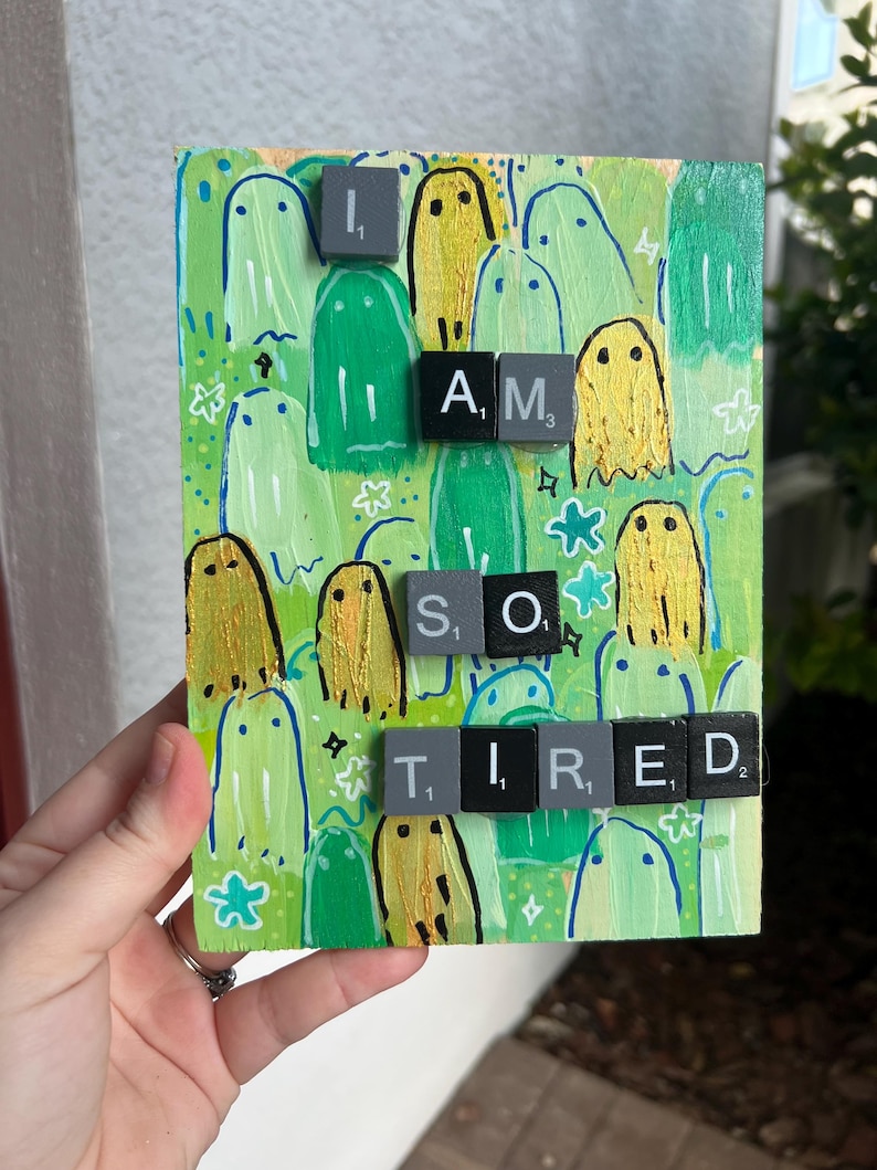Tired Ghost Painting - Original Artwork by Ohyouresotough - Etsy