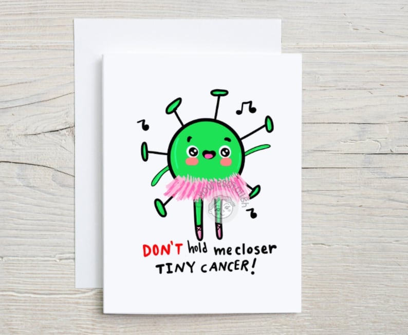 Cancer Greeting Card Funny - Tiny Cancer Dancer - Cancer Encouragement ...