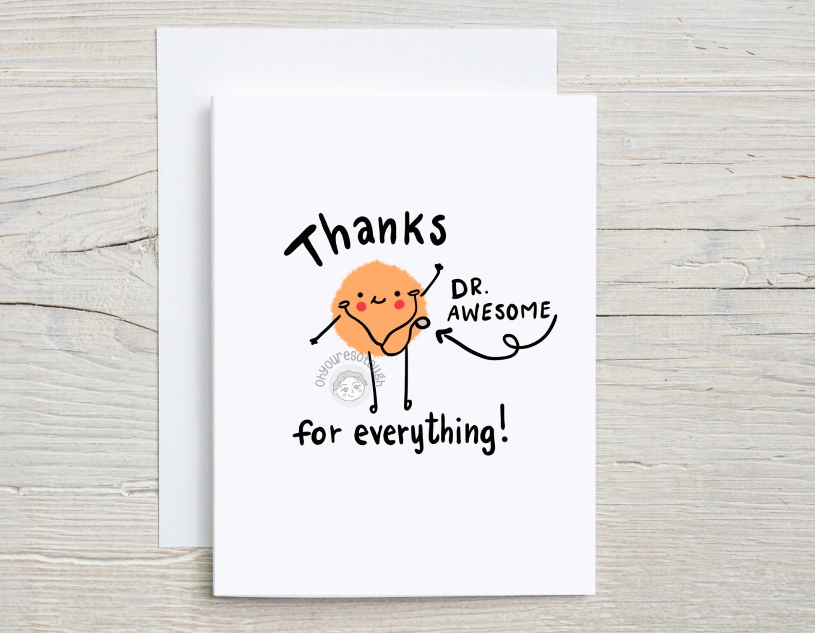 Doctor Thank You Card Funny - Doctor Gifts - Doctor Thank You Gift ...