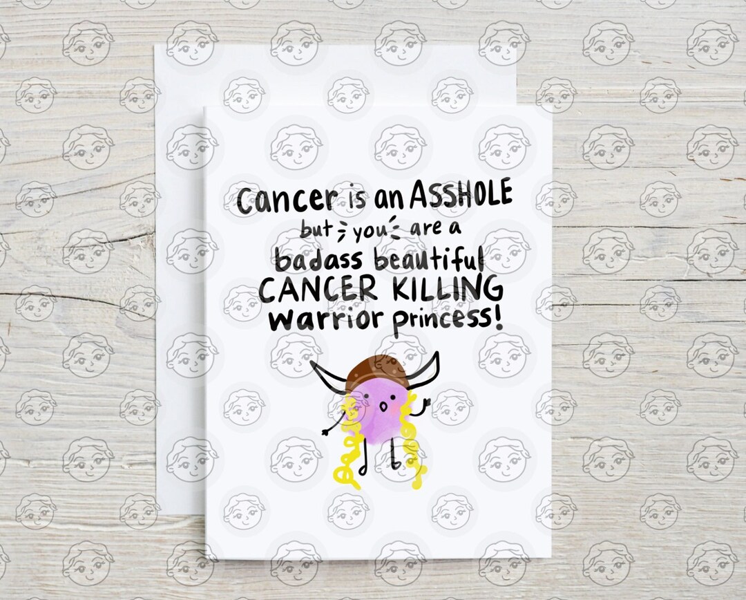 Cancer Support Card Funny Cancer Killing Warrior Princess - Etsy France