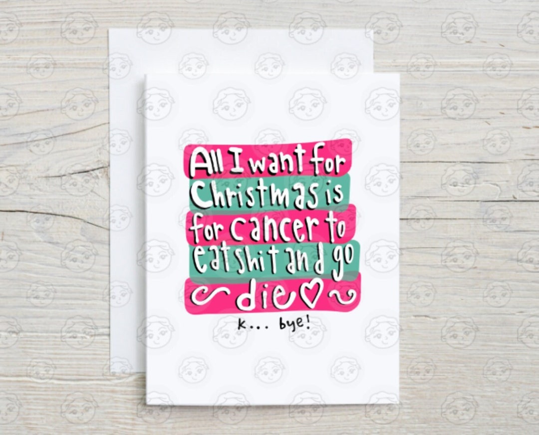 Cancer Christmas Card - Funny Cancer Card - Cancer Encouragement Card ...