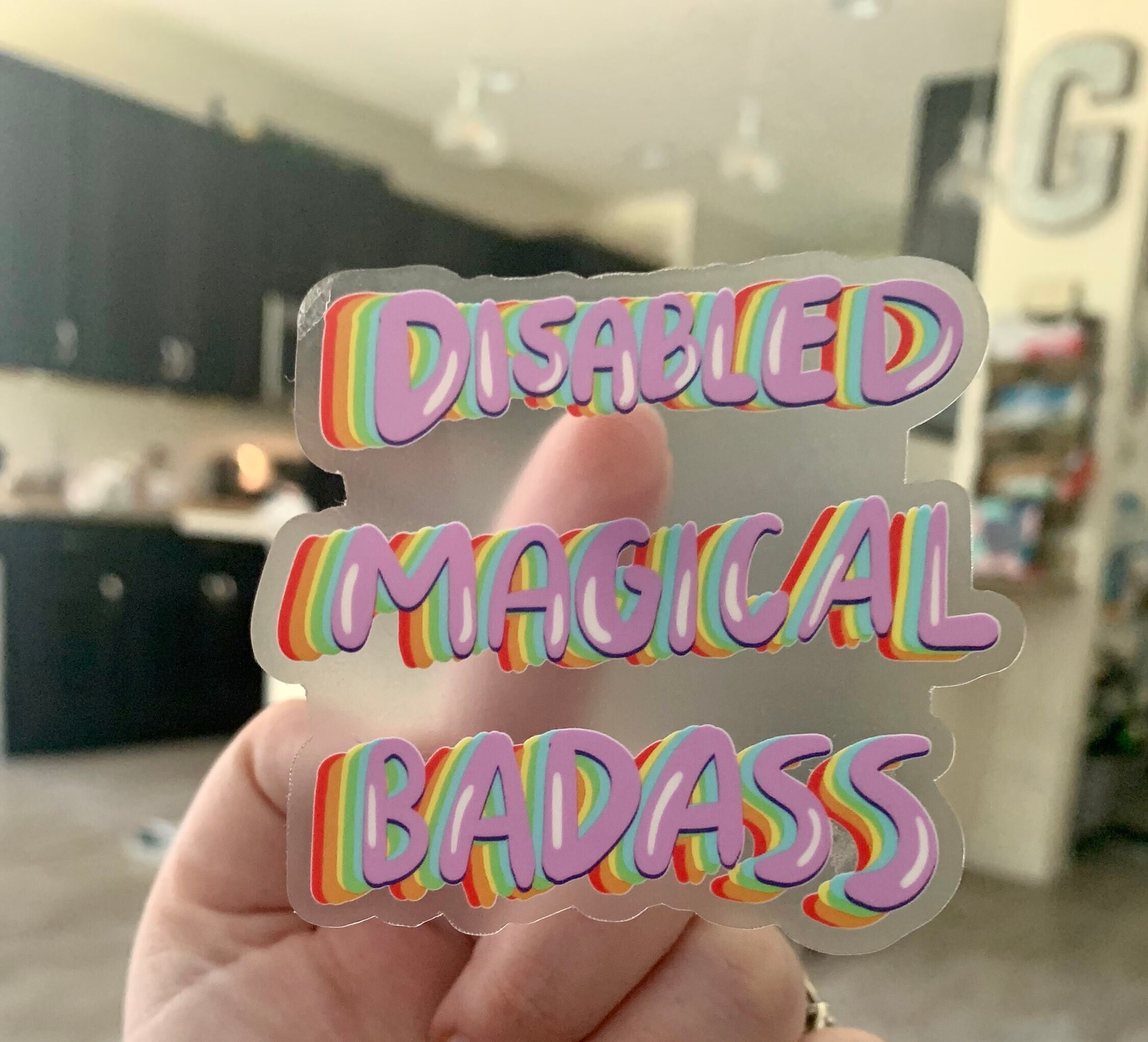 Disability Pride Sticker Disabled Magical Badass Clear - Etsy