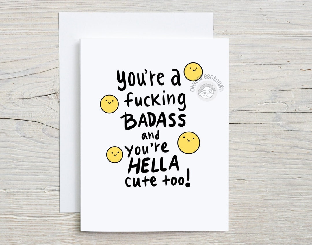 Funny Cute Support Card - Encouragement Card - Inspirational Card ...