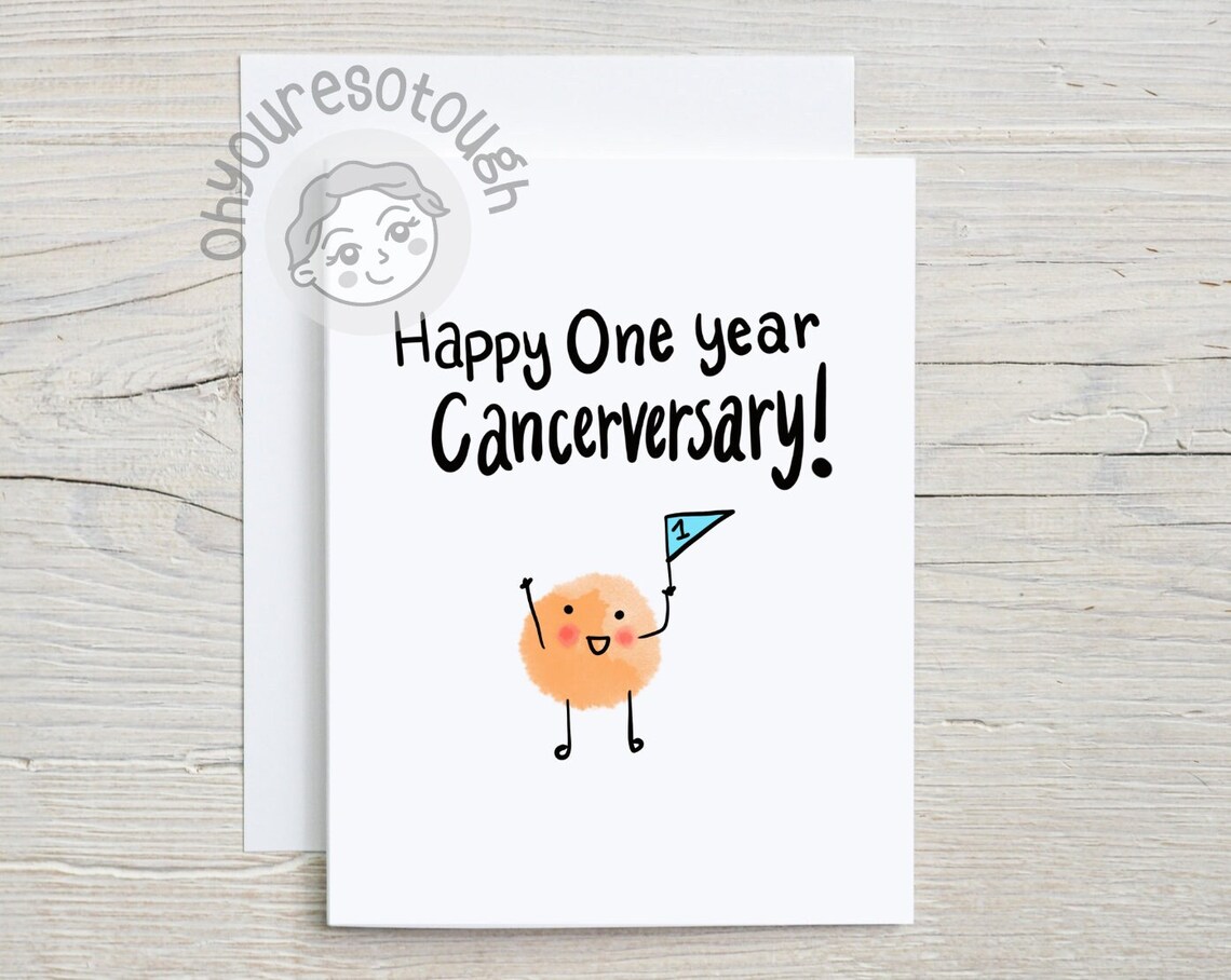 Cancer Anniversary Card One Year Cancerversary Card Cancer - Etsy