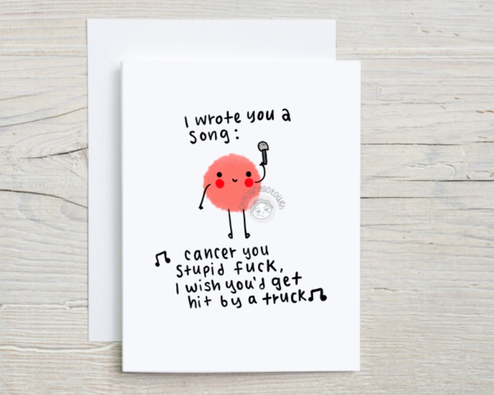 Cancer Greeting Card Funny Cancer Song Cancer - Etsy