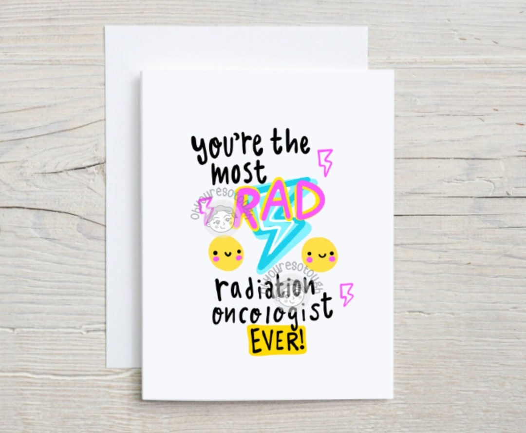 Radiation Oncologist Thank You Card Funny - Oncologist Card ...