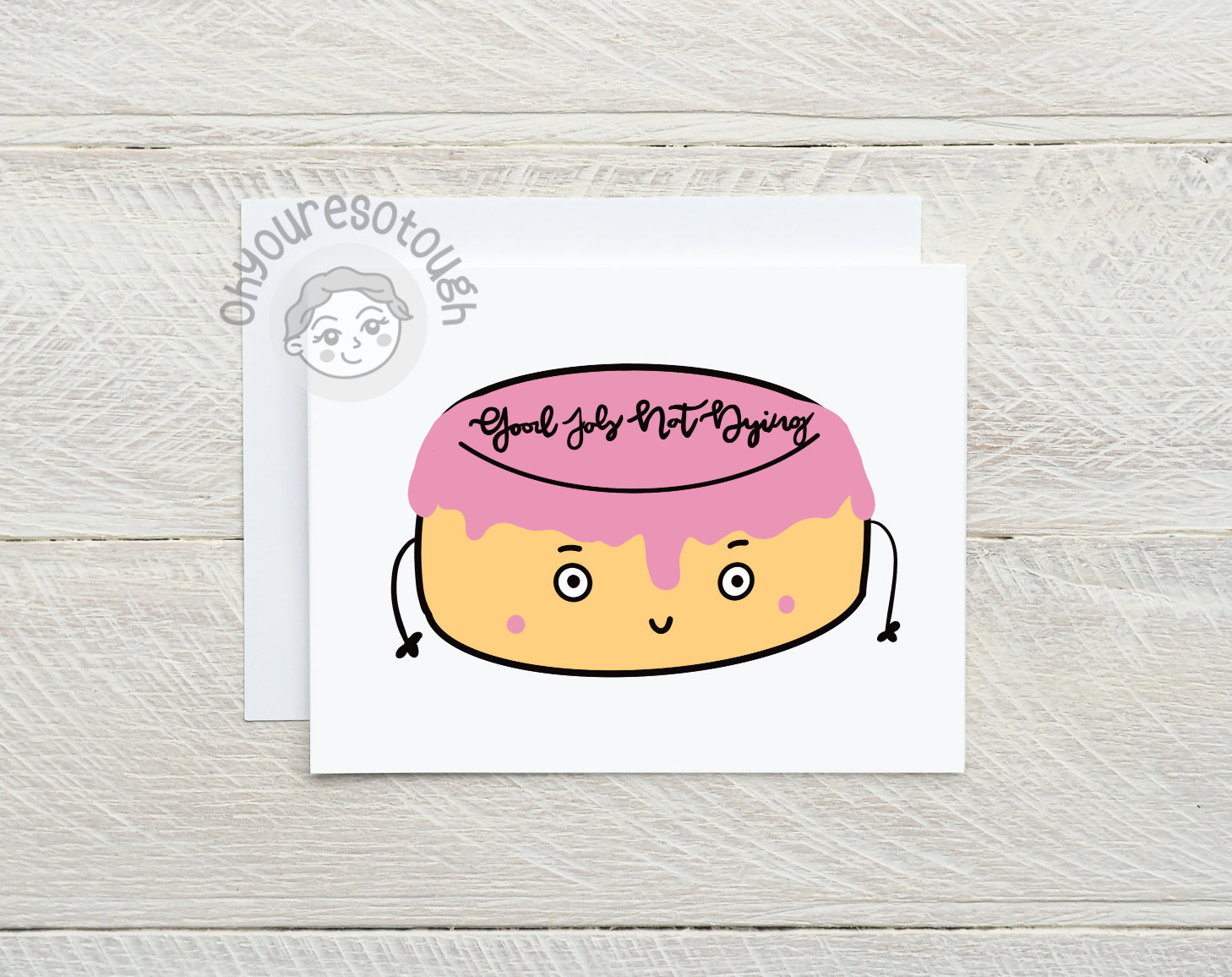 Good Job Not Dying Cancer Cake Card - Cancer Card - Funny Cancer Card ...