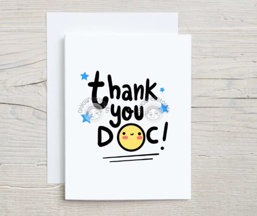 Doctor Thank You Card Funny - Doctor Gifts - Doctor Thank You Gift ...