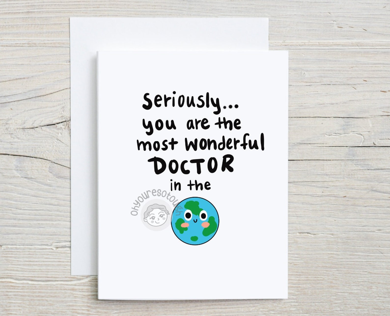 Doctor Thank You Card Most Wonderful Doctor Doctor Thank - Etsy