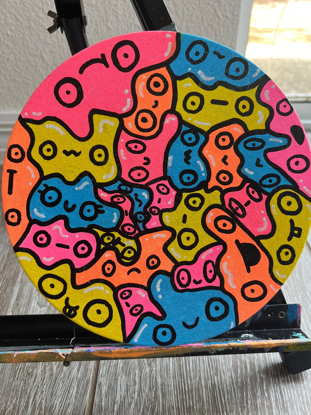 Funny Faces Painting Original Artwork by Ohyouresotough Fun Colorful ...