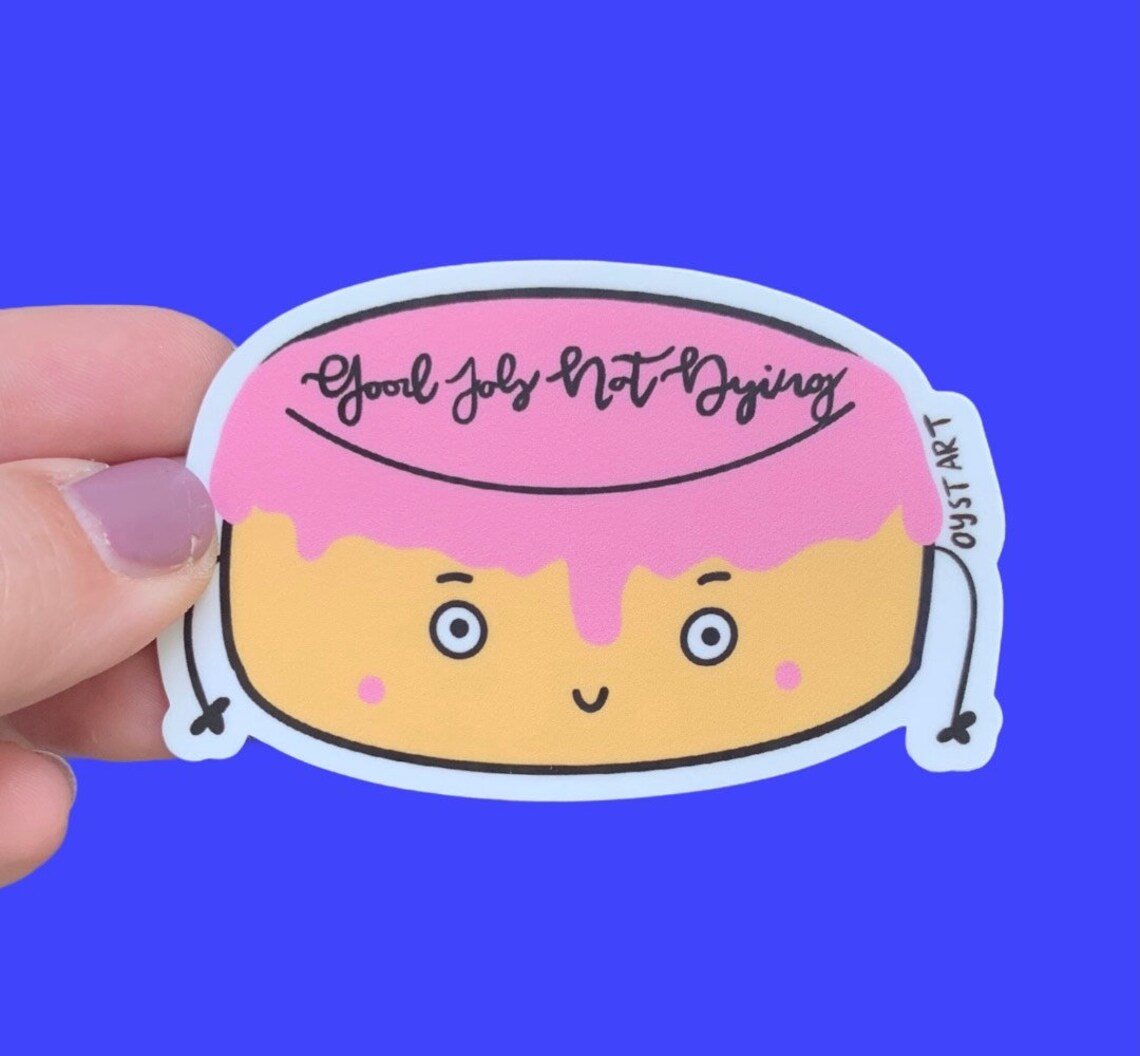 Cancer Cake Sticker Funny - Cancer Cake Good Job Not Dying ...
