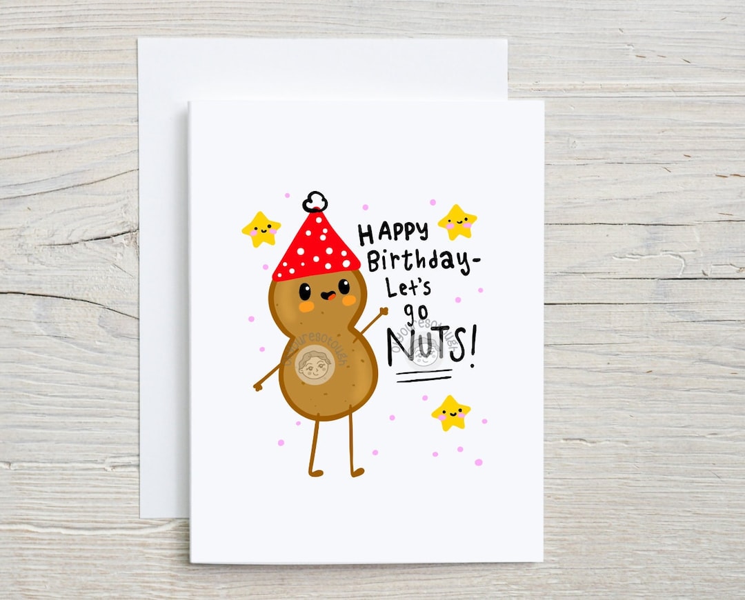 Funny Birthday Card - Let's Go Nuts - Birthday Card - Cheeky Birthday ...