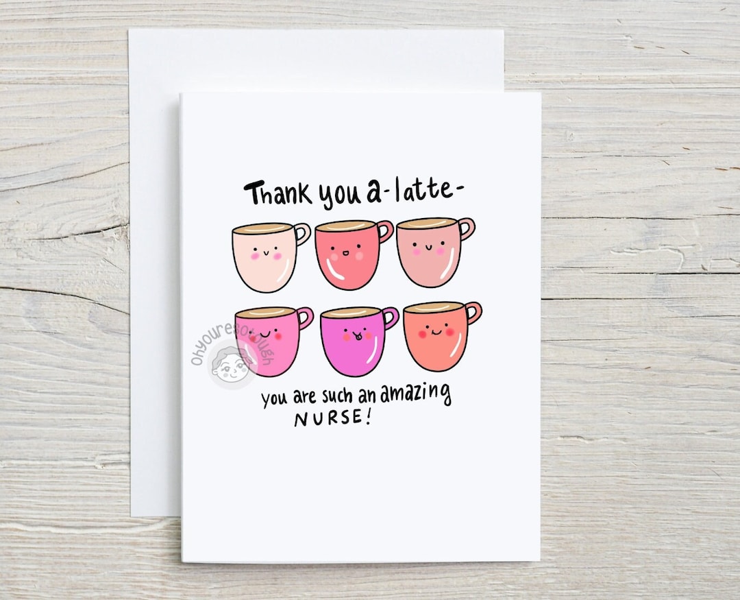 Nurse Thank You Card Nurse Greeting Card Nurse Thank You Gift Nurse ...
