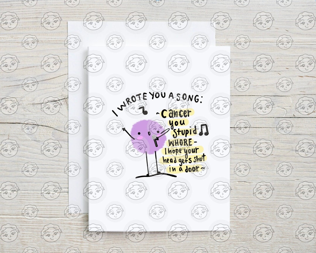 Cancer Greeting Card Funny Cancer Song Cancer - Etsy
