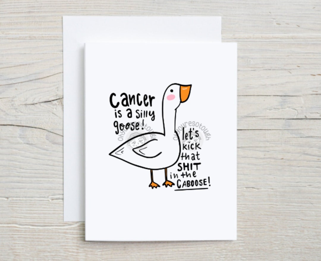 Funny Cancer Support Card - Silly Goose - Cancer Encouragement - Cancer ...