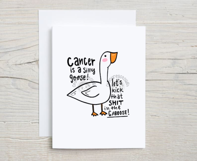 Funny Cancer Support Card - Silly Goose - Cancer Encouragement - Cancer ...