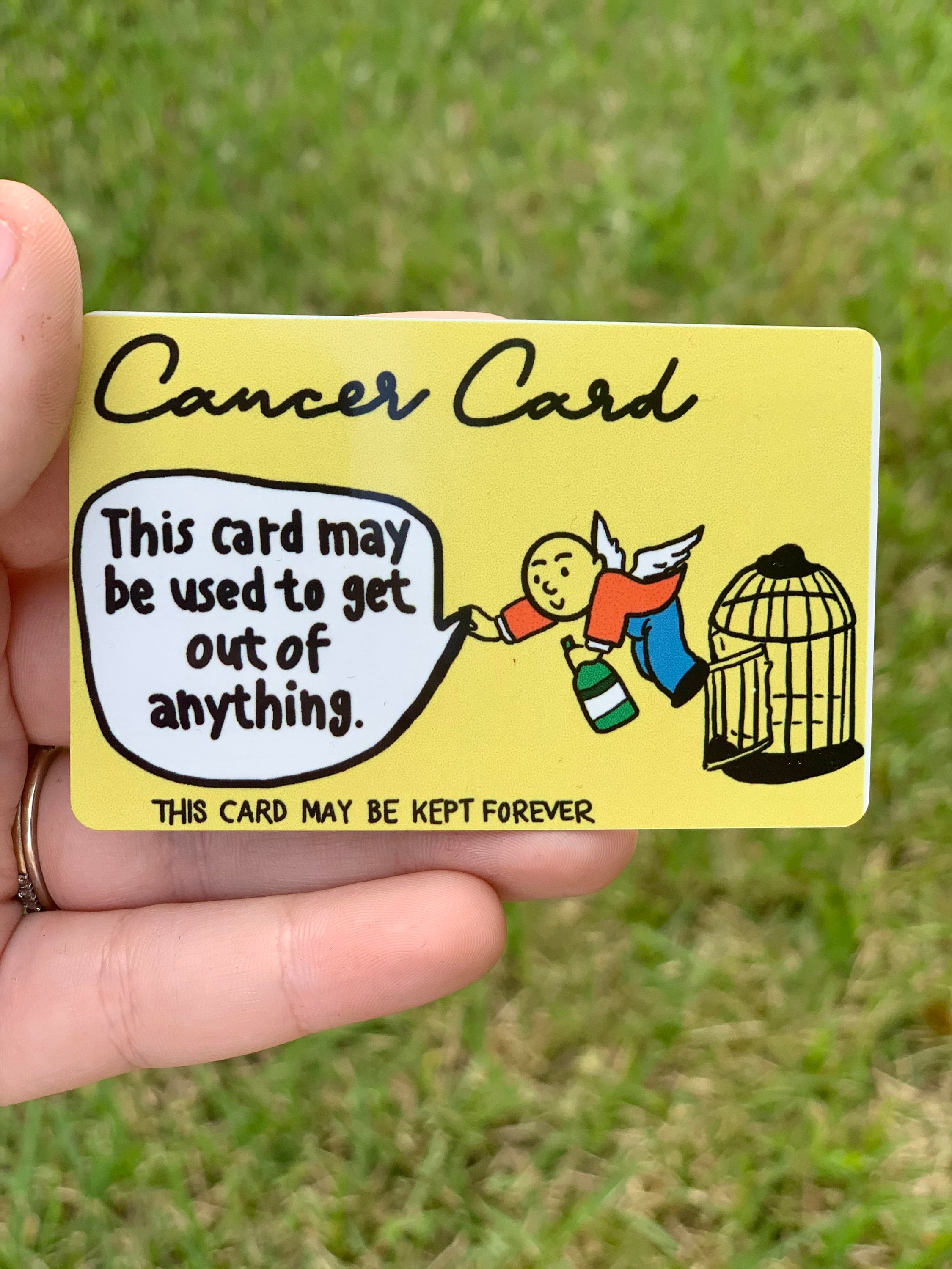 The Cancer Card Funny Cancer Gift Option to Add Magnet - Etsy