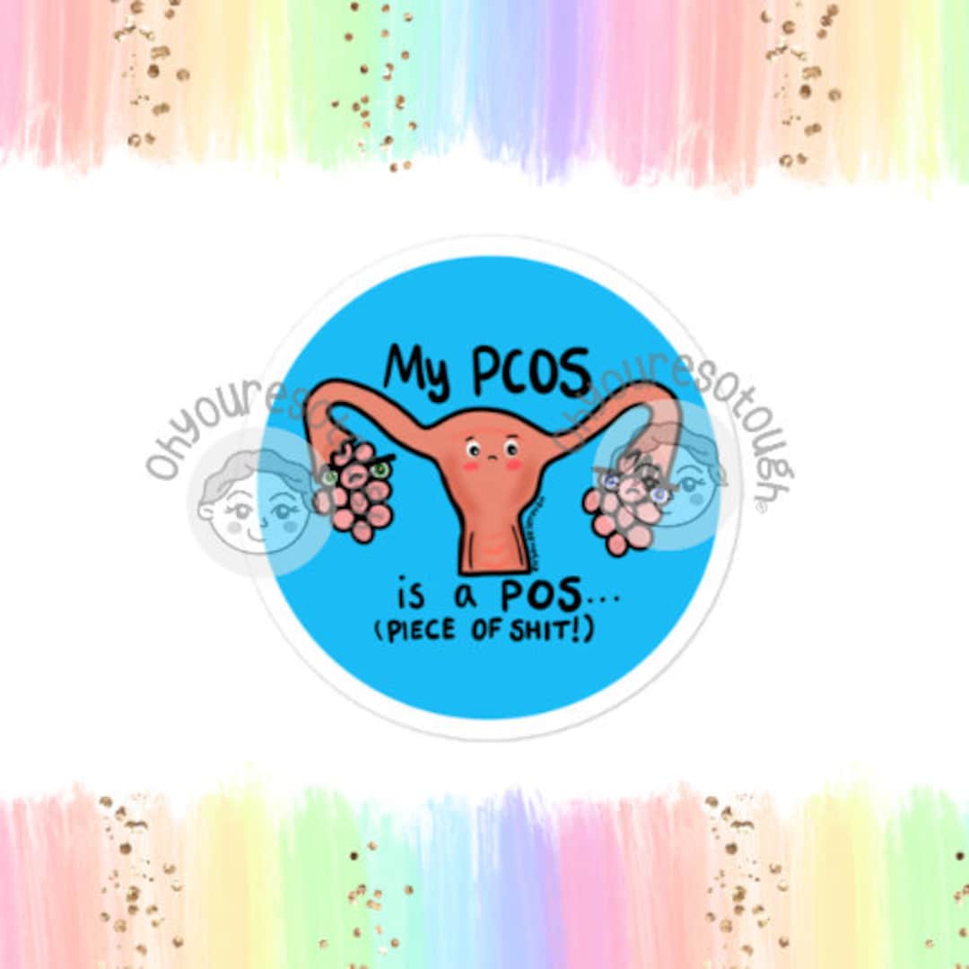 PCOS Sticker Funny - My PCOS is a POS - Pcos Awareness - Pcos Decal ...