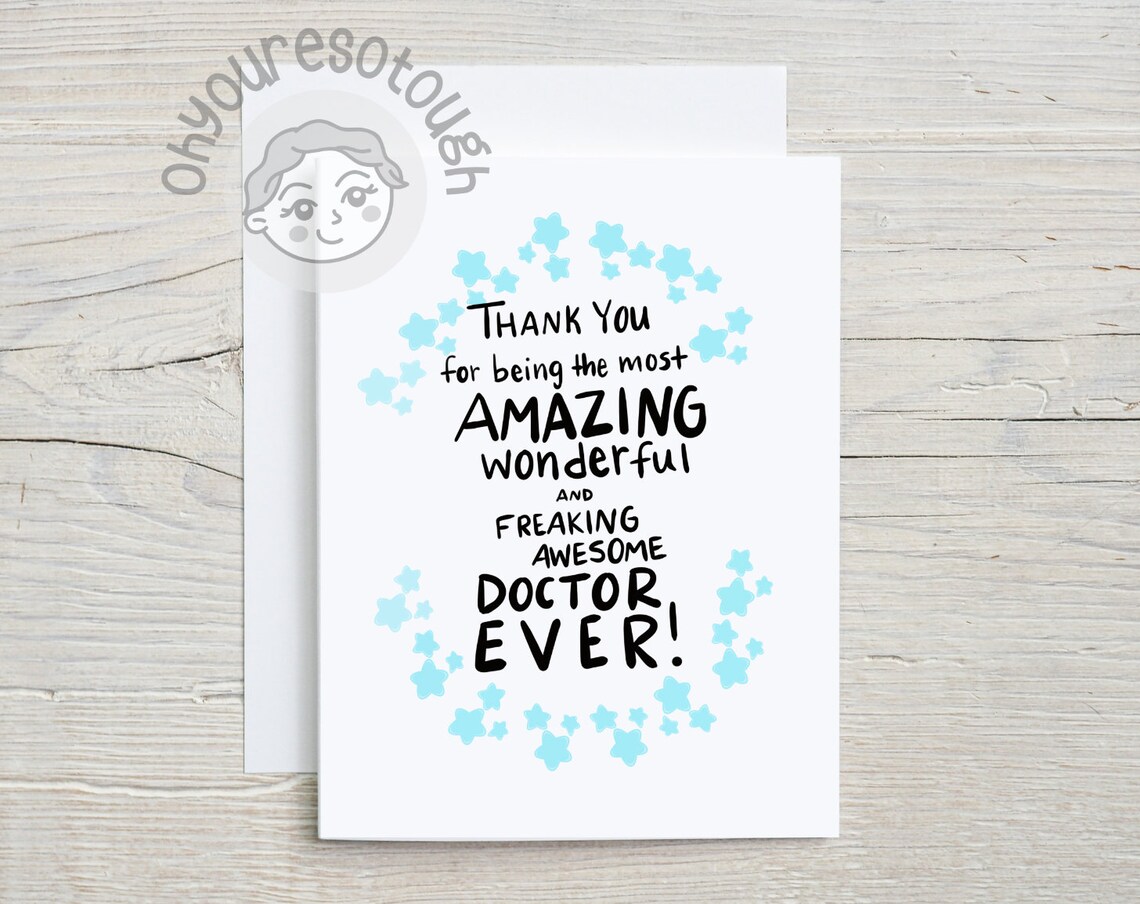 Doctor Thank You Card Funny Doctor Thank You Gift Doctor | Etsy