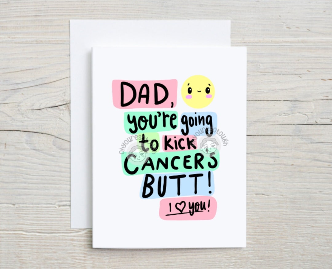 Cancer Card for Dad - Funny Cancer Card - Cancer Greeting Card for Dad ...