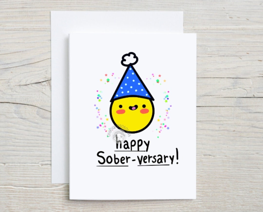 Sobriety Anniversary Card - Happy Soberversary - Sobriety Card ...