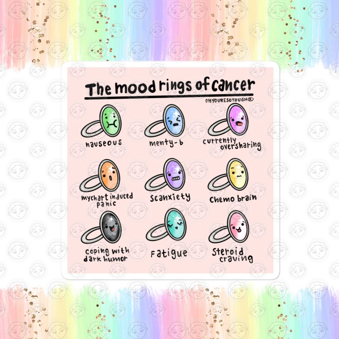 The Mood Rings of Cancer Sticker- Funny Cancer Sticker - Funny Cancer ...