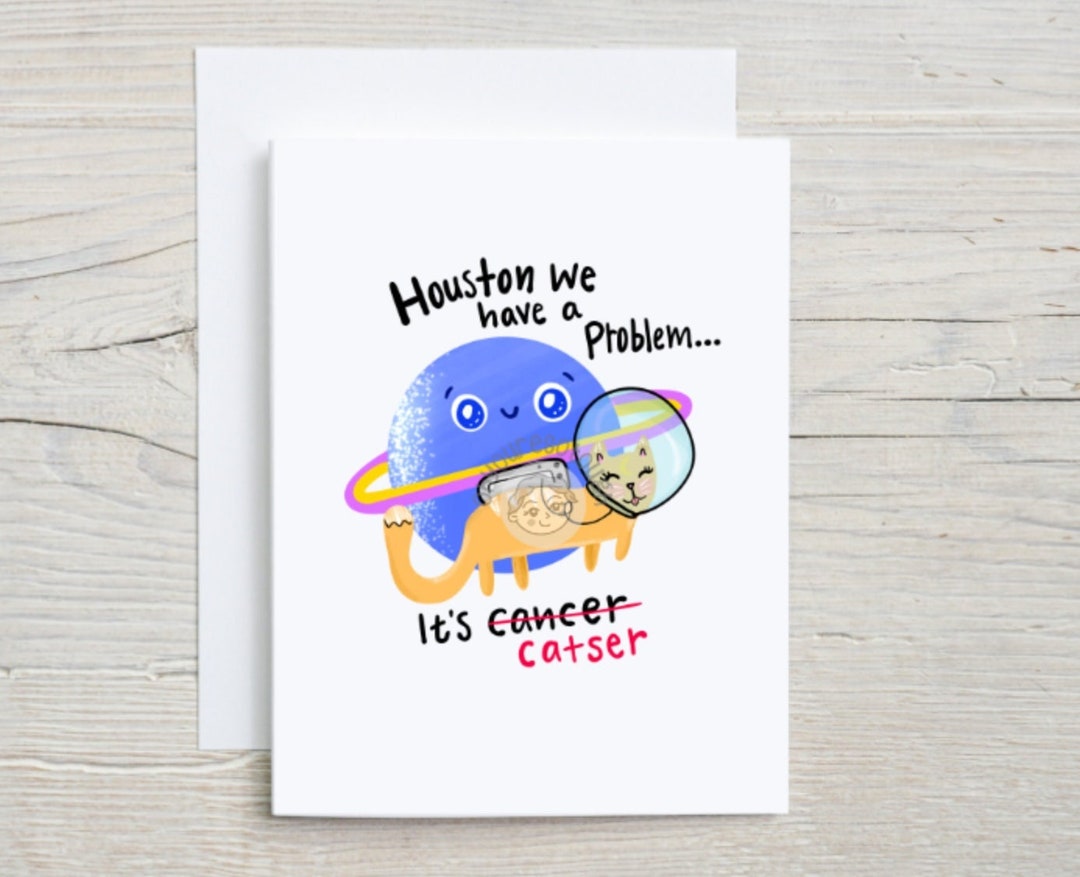 Cancer Encouragement Card Funny - Cancer Cat Card - Cancer Support Card ...