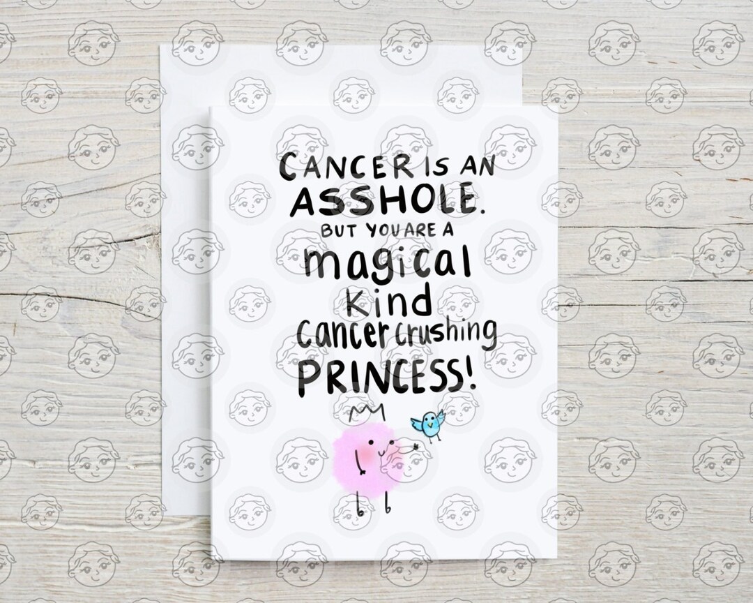 Cancer Support Card Funny Cancer Conquering Princess Cancer ...
