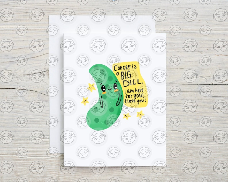 Funny Cancer Card Cancer is a Big Dill Cancer Support Card Cancer ...