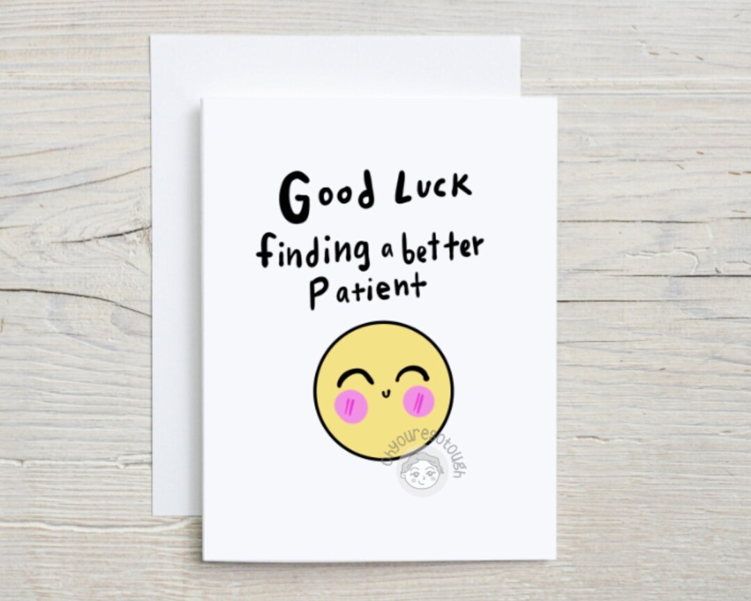Funny Doctor Thank You Card Good Luck Finding a Better - Etsy