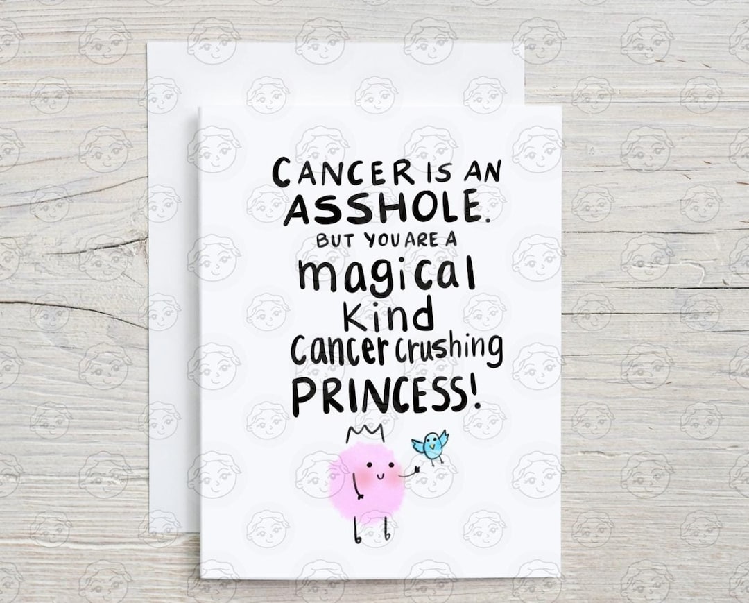 Cancer Support Card Funny - Cancer Conquering Princess - Cancer ...