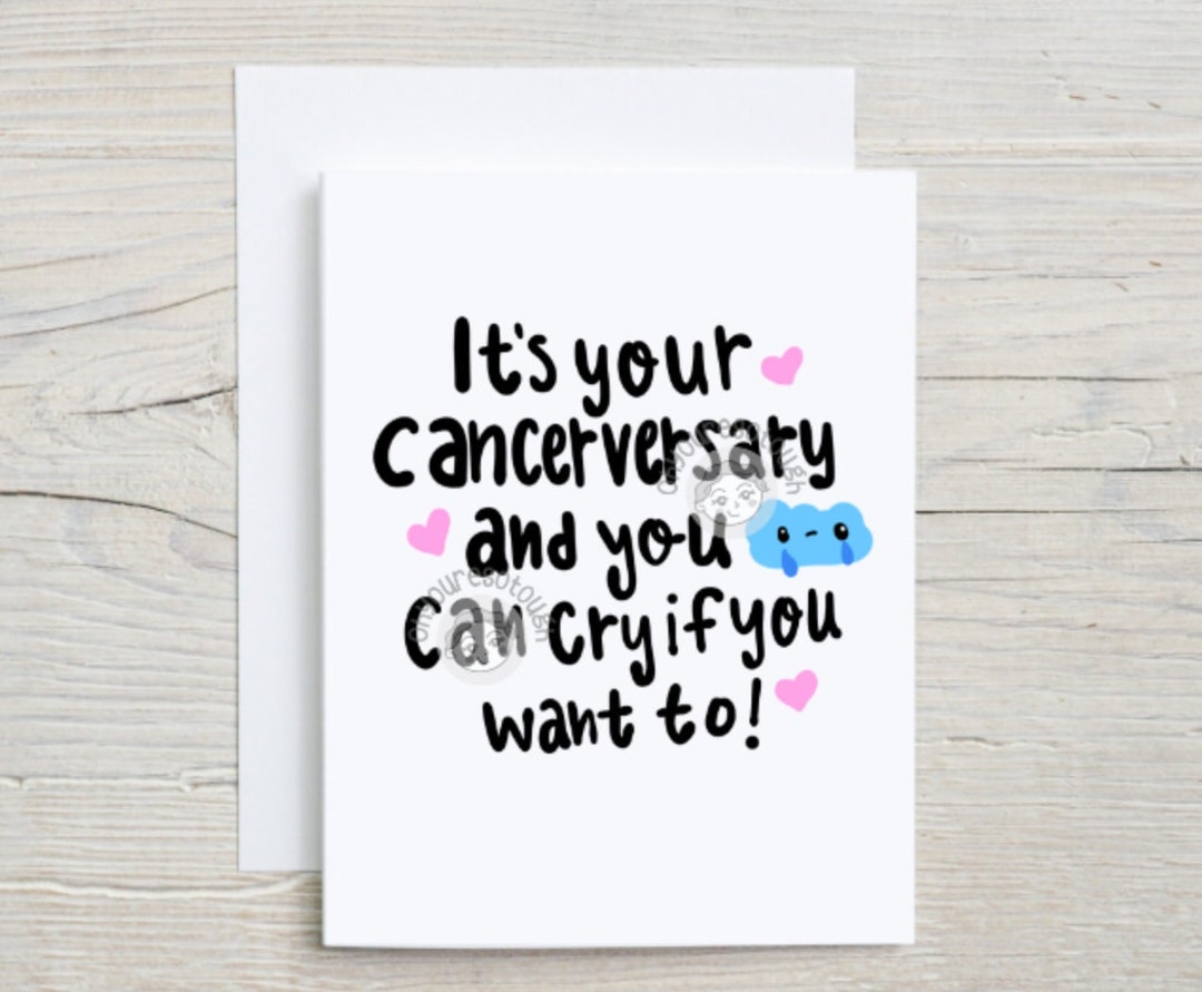 Cancer Anniversary Card - Cancerversary Card - Cancer Card - Funny ...