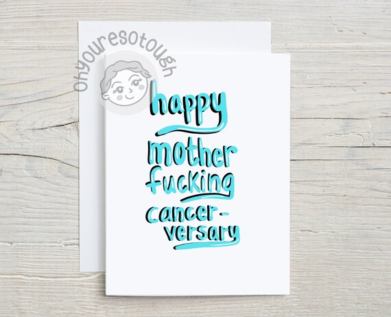 Cancer Anniversary Card Cancerversary Card Cancer Card | Etsy