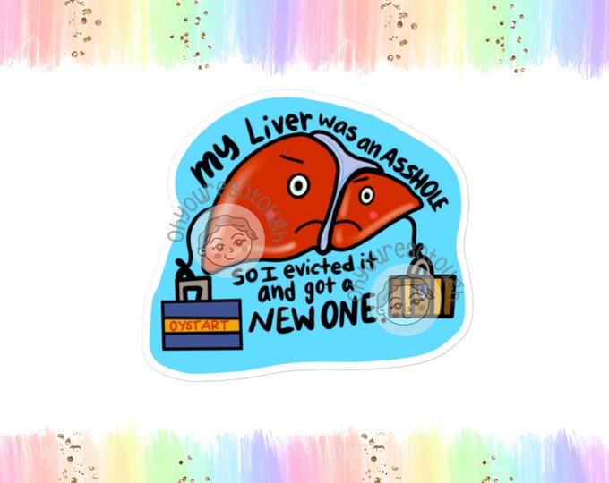 Anatomical Liver Flower Vinyl Sticker, Laptop Sticker, Nurses ...