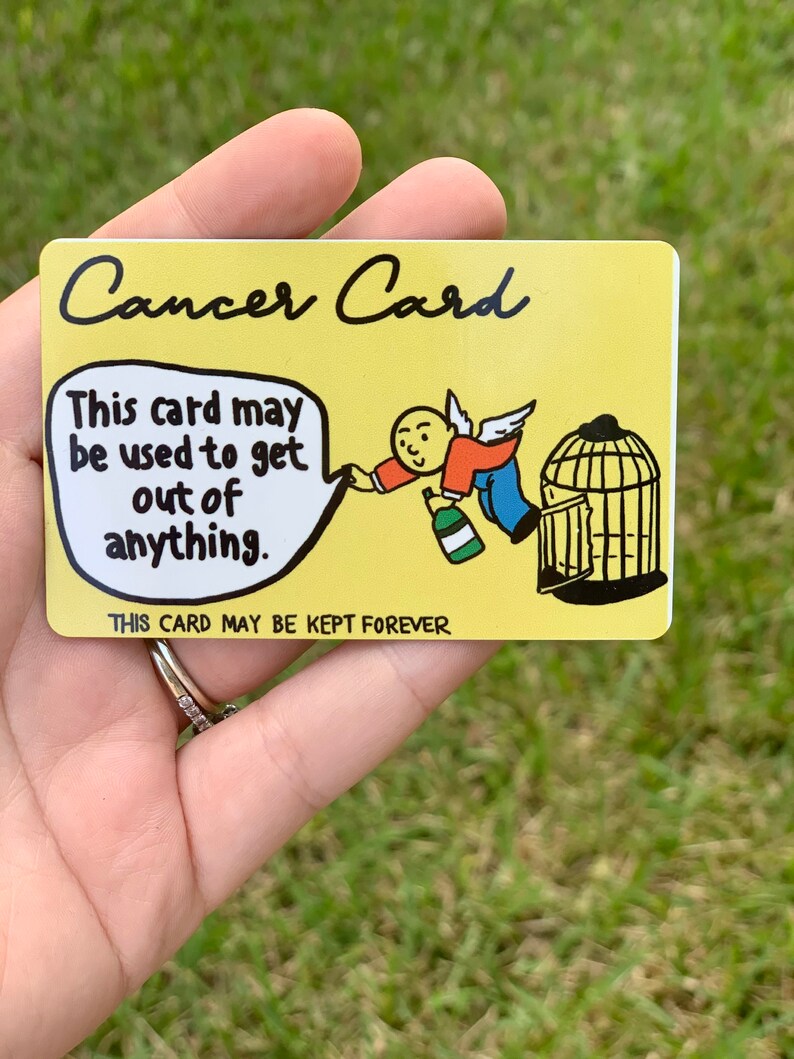 The Cancer Card Funny Cancer Gift Option to Add Magnet - Etsy