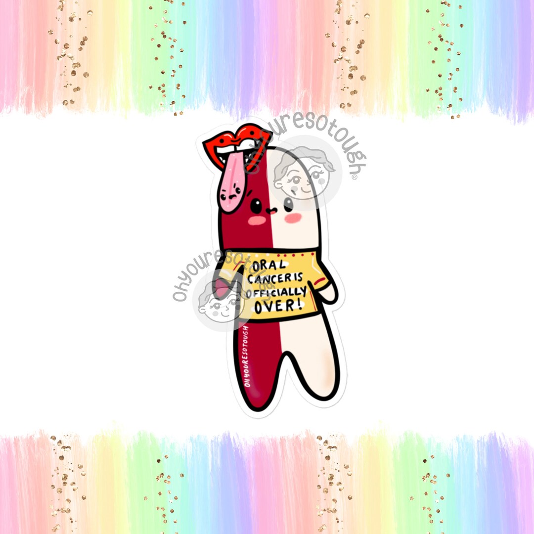 Oral Cancer Sticker - Oral Cancer Awareness - Tongue Cancer Sticker ...