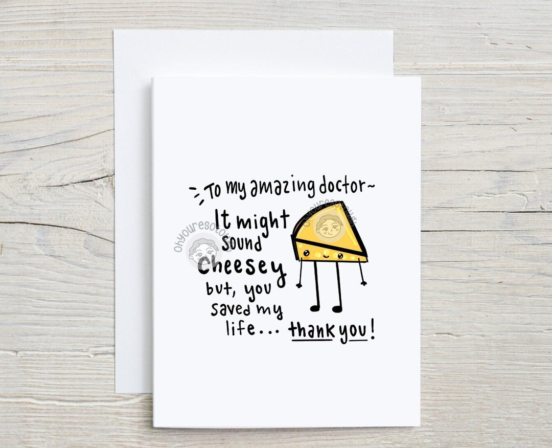 Funny Doctor Thank You Card - Doctor Greeting Card - Doctor Thank You ...