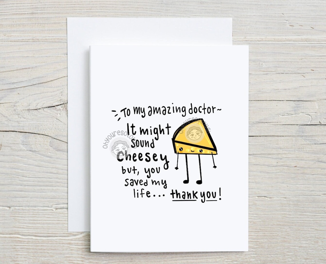 Funny Doctor Thank You Card Doctor Greeting Card Doctor - Etsy