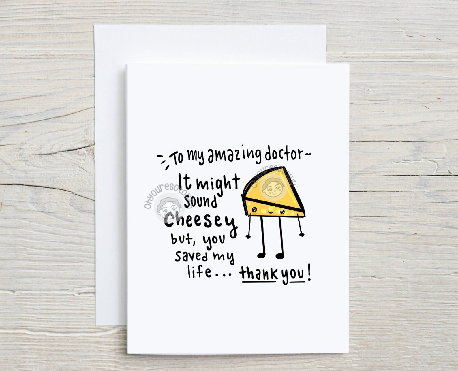 Funny Doctor Thank You Card Doctor Greeting Card Doctor - Etsy