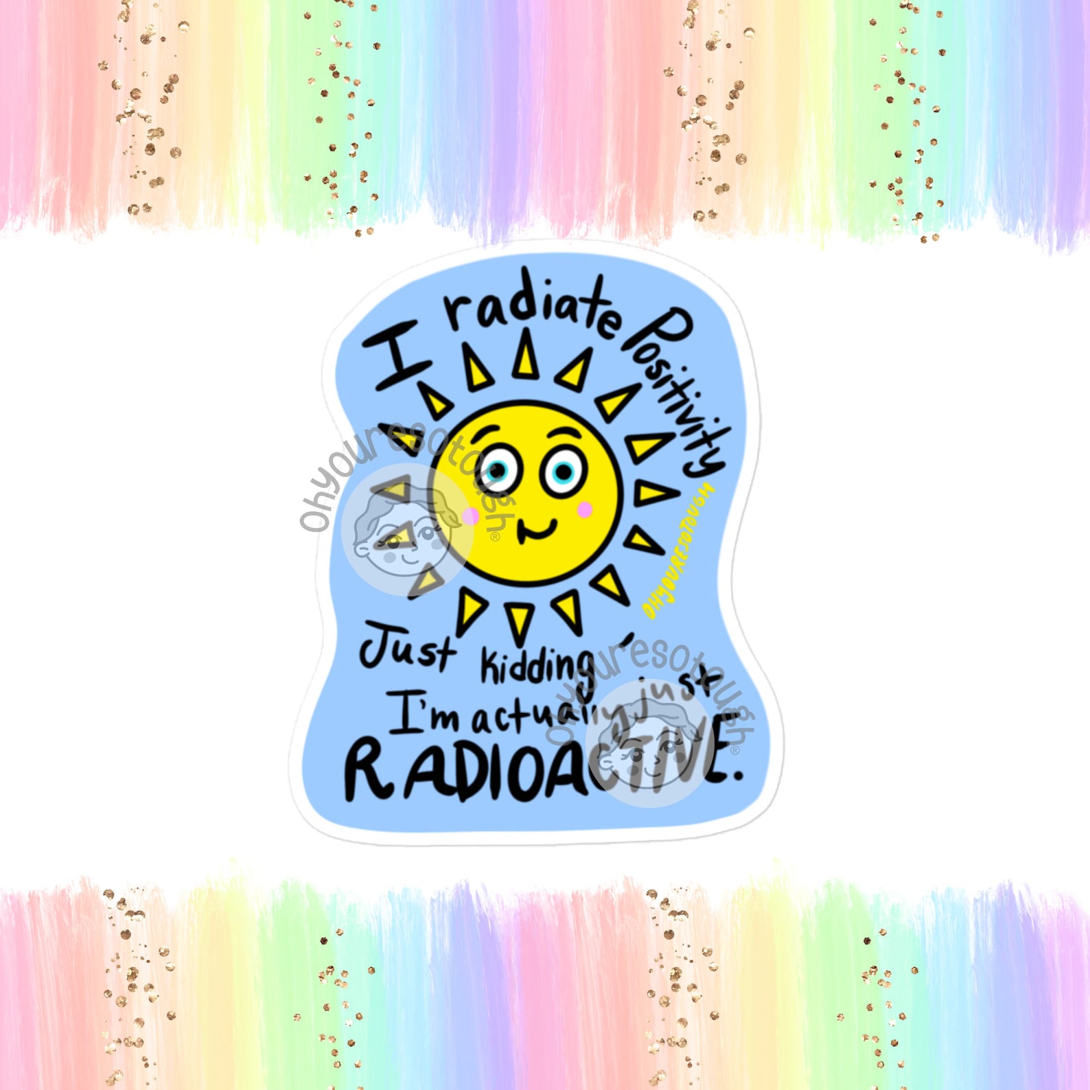 Radiation Oncology Sticker Funny - Radiation Gift - Radiation Art ...