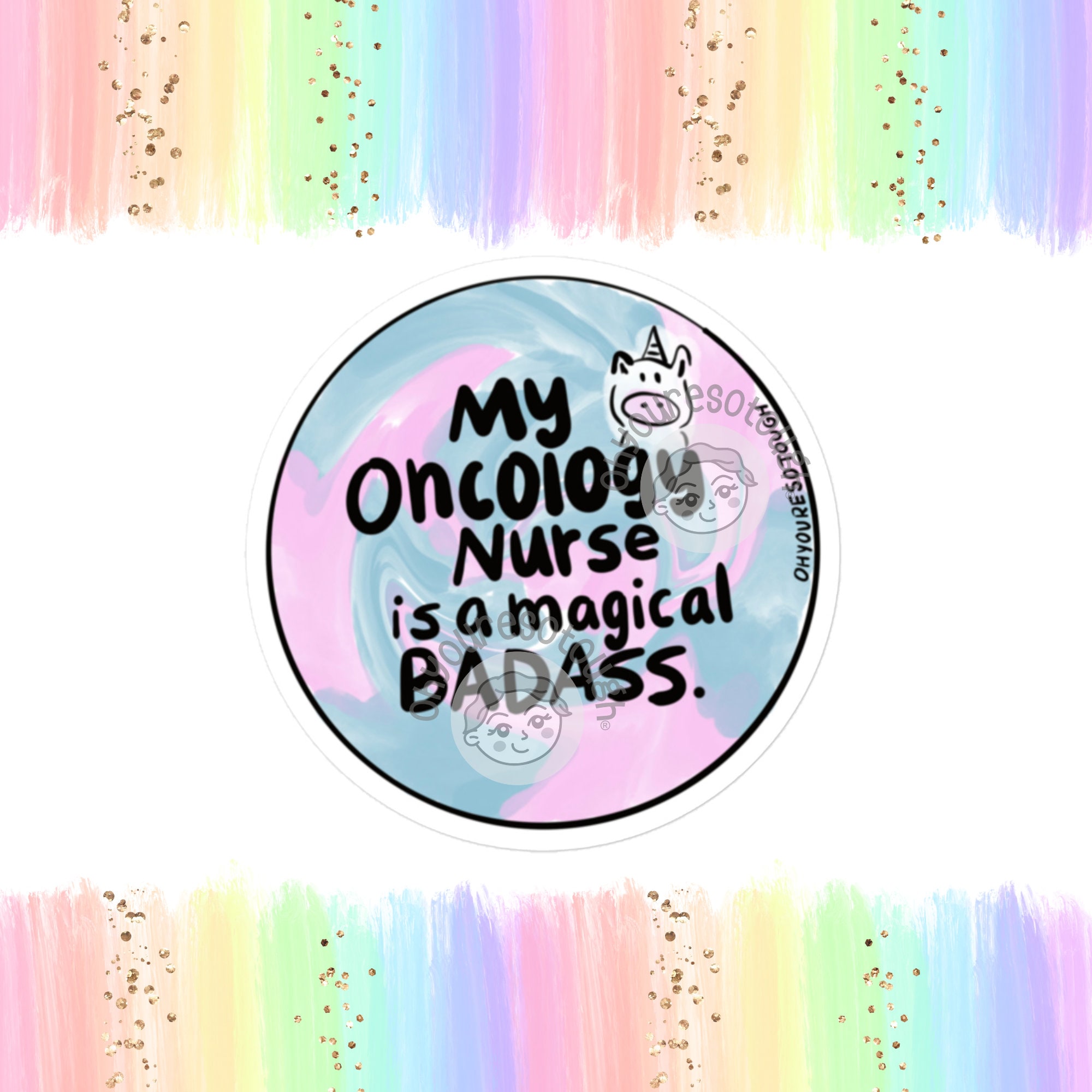 Oncology Nurse Sticker Funny Oncology Nurse Magic Badass - Etsy