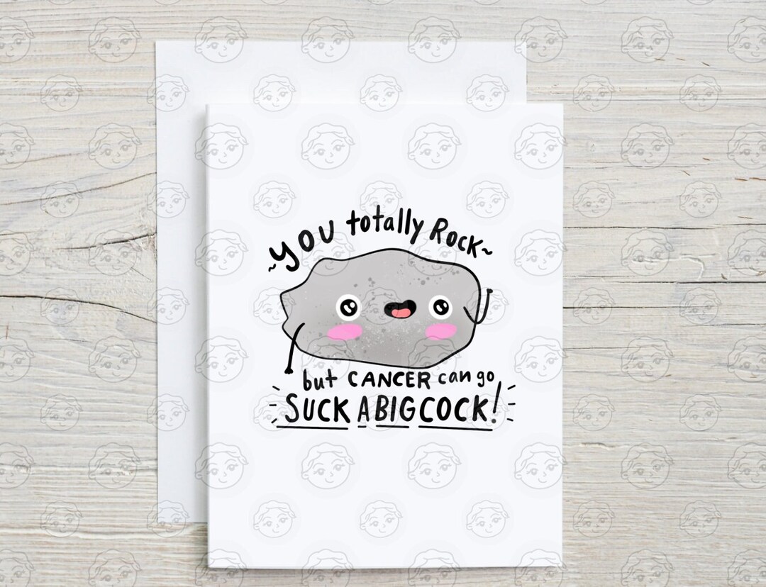 Cancer Greeting Card Funny - Cancer Rock - Cancer Encouragement ...