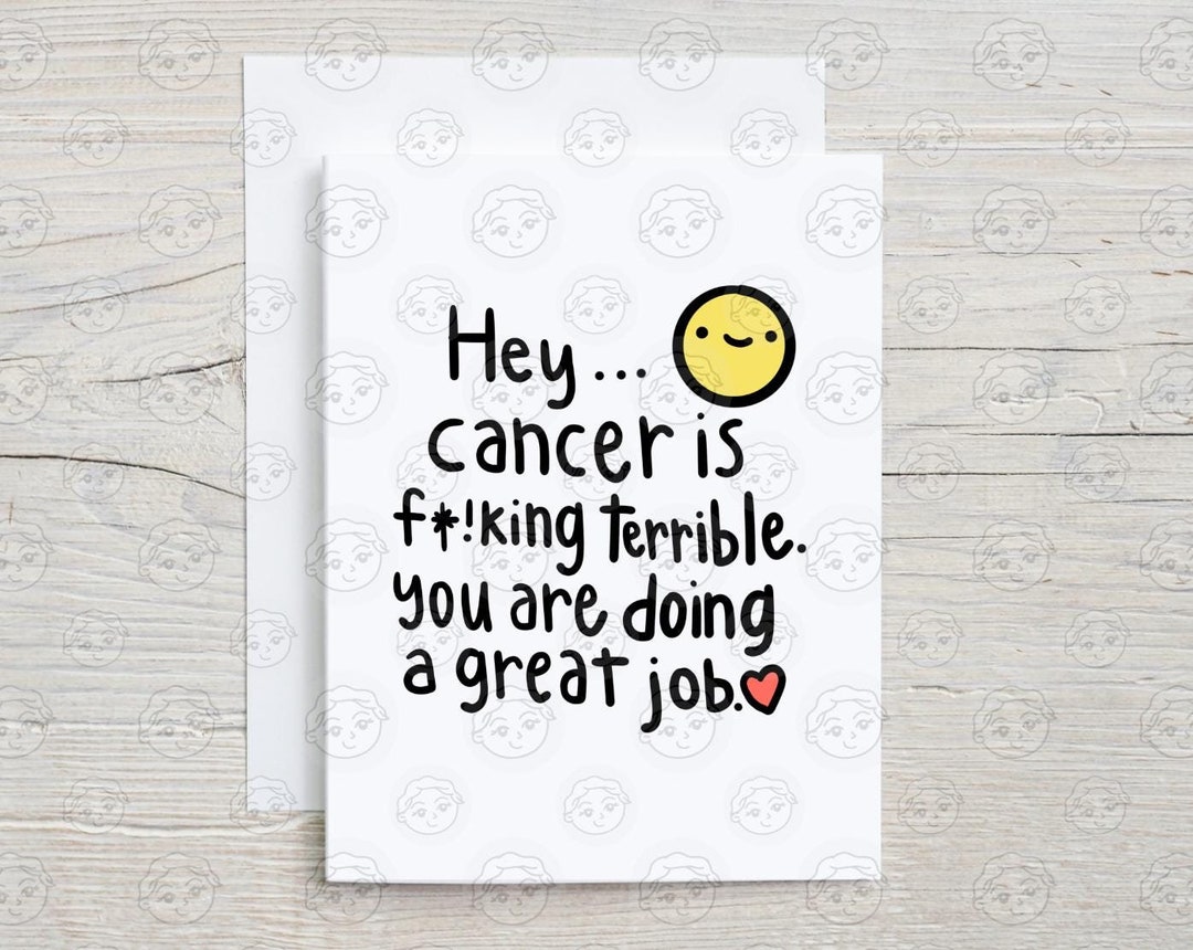 Cancer Card - Cancer Encouragement Card - Blank Inside - Funny Cancer ...
