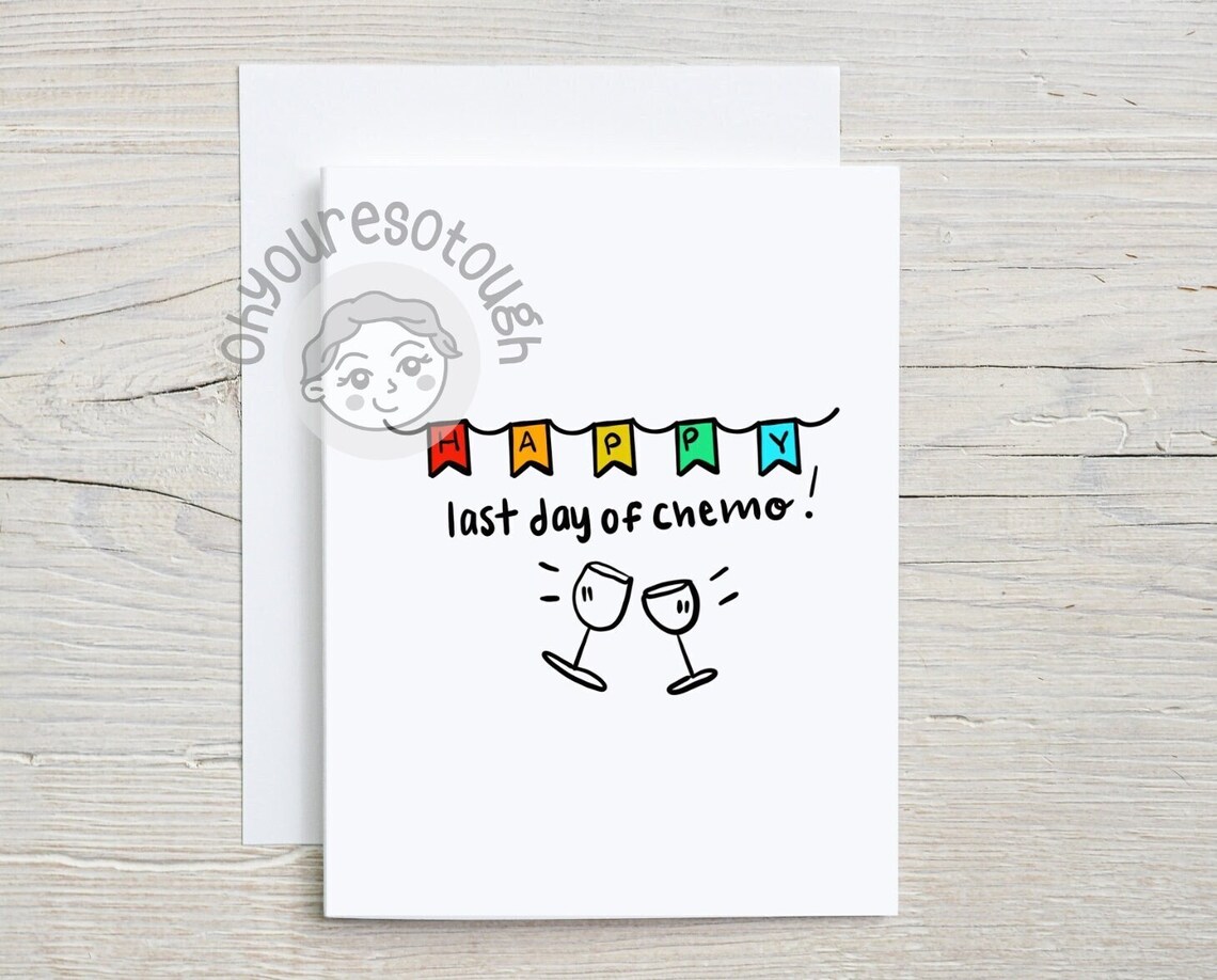 Cancer Support Card - End of Chemo Card - Chemo Cheers - Cancer Card ...