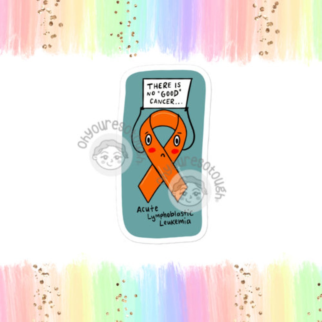 Acute Lymphoblastic Leukemia Sticker - Leukemia Ribbon Sticker ...