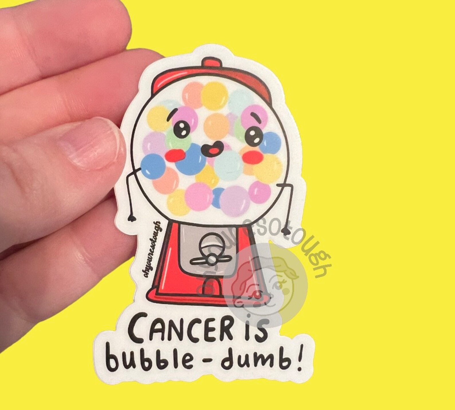 Cancer is Bubble Dumb - Funny Cancer Sticker - Funny Cancer Gift ...