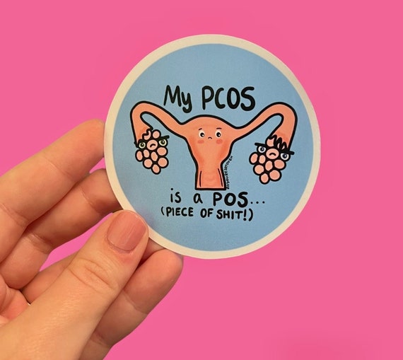 PCOS Sticker Funny My PCOS is a POS Pcos Awareness Pcos | Etsy